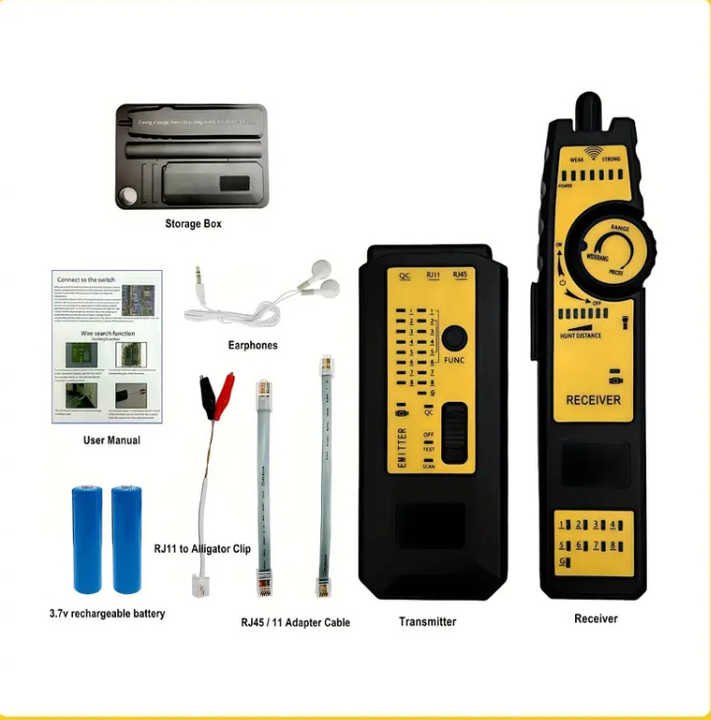 High Precision Cable Tracker Network Tester Long Range RJ11 RJ45 Wire ...