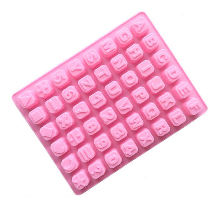 48 Cavity Alphabet Letter Number Silicone Mold BPA Free Eco-friendly ...