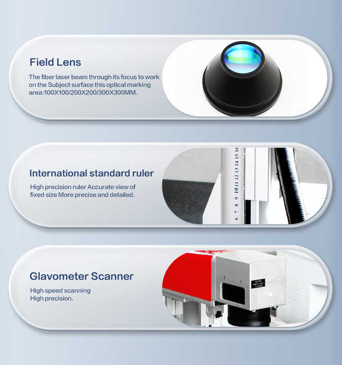 High Quality 30W Acrylic Fiber Laser Marker Marking Machine High Speed ...