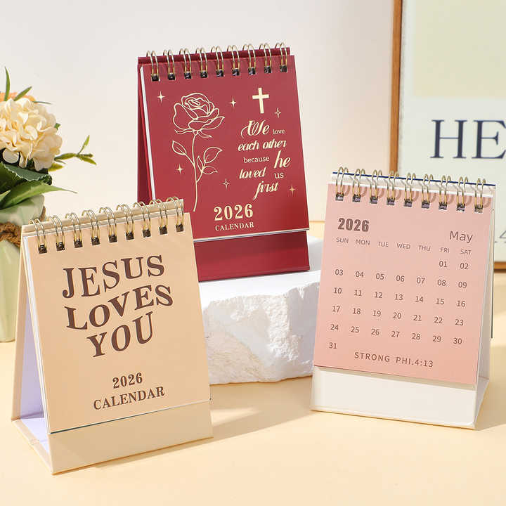 2026 Mini Bible Desktop Calendars - Small Religious Desk Planners for ...