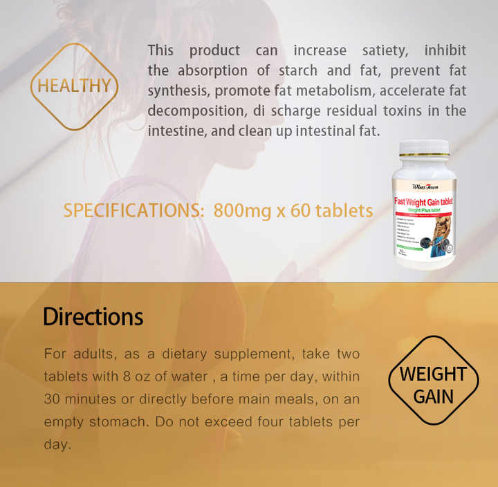 Fast Weight Gain Tablets - Mass Gainer for Muscle Growth