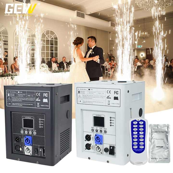 GEVV Wireless Fireworks Fountain Sparkler Remote DMX Control 750W