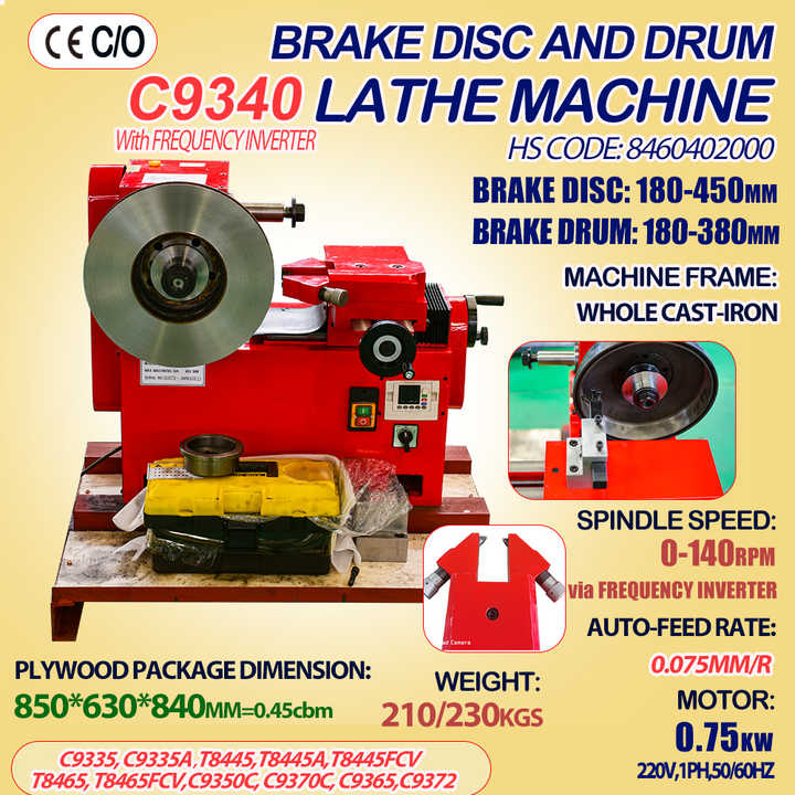 C9340 C9350C C9370 Best Quality Brake Disc Grinding Machine Brake Disc ...