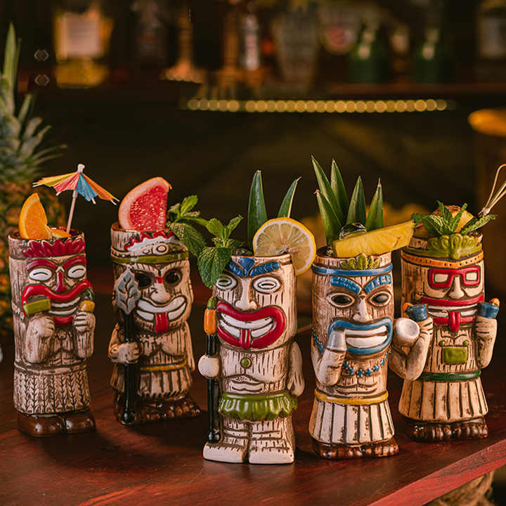 Wholesale Tiki Mug - Handmade Custom Ceramic Cocktail Cup