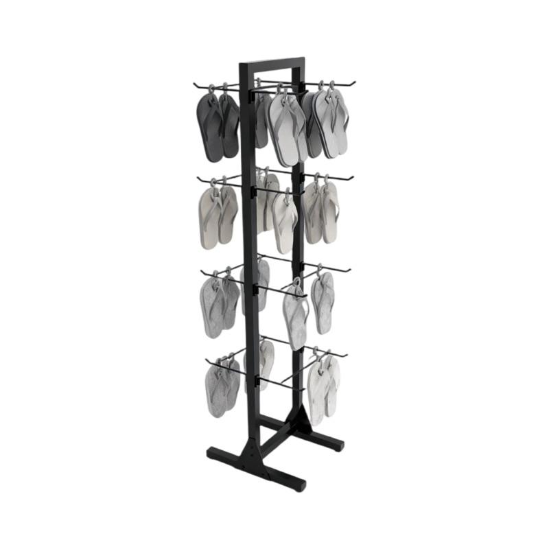 Four Layer Floor Standing Flip Flop Display Rack Metal Shoe Holder for ...