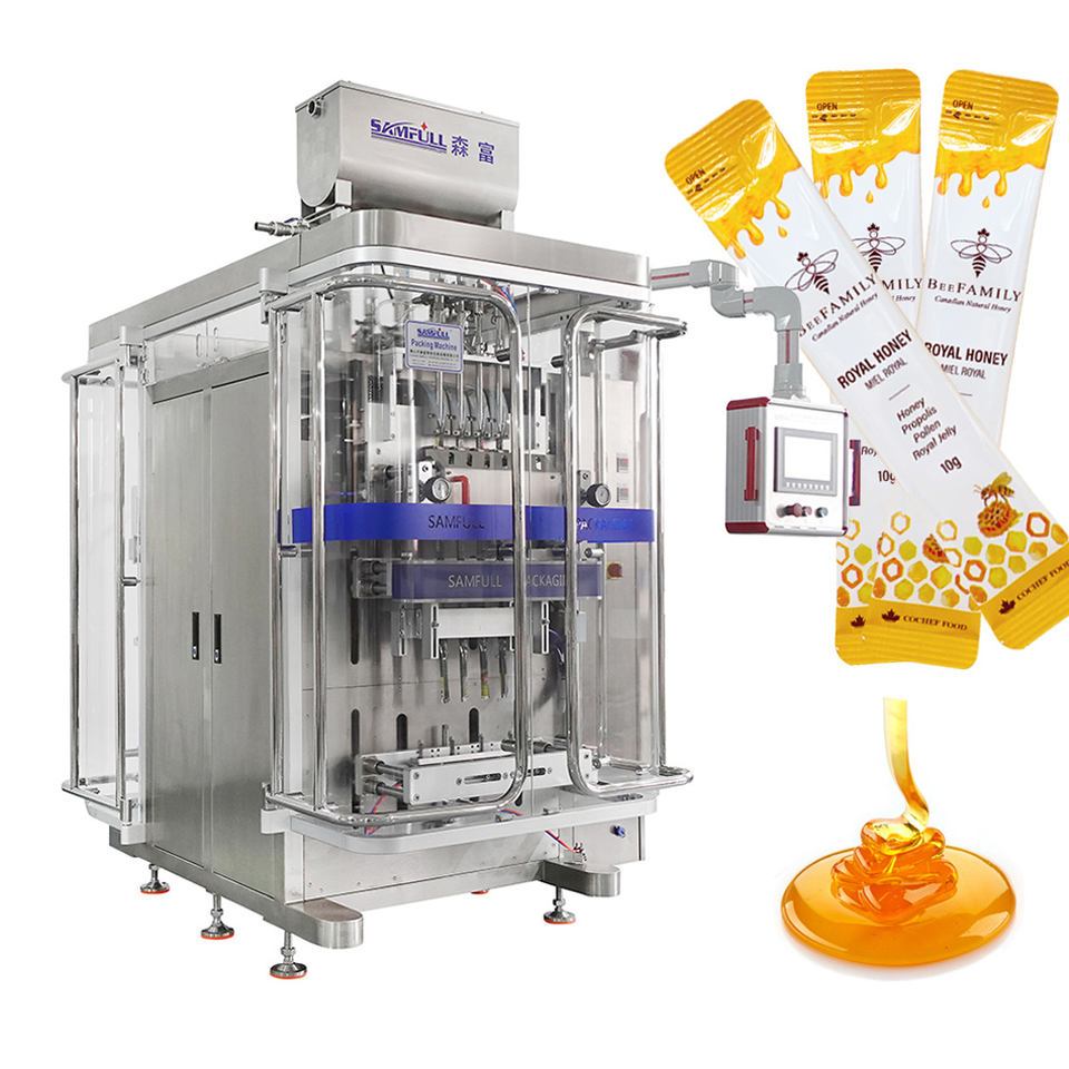 Samfull Automatic Multi Lane Vertical Form Fill Seal Machine for Honey ...