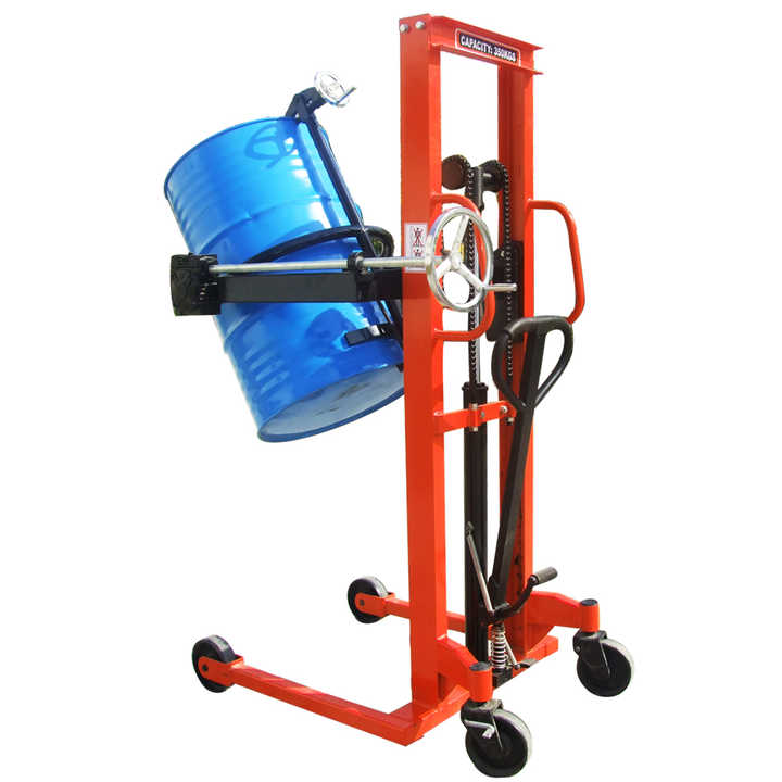 Low Price Manual Drum Lifter Stacker Truck Drum Rotator For Handling ...