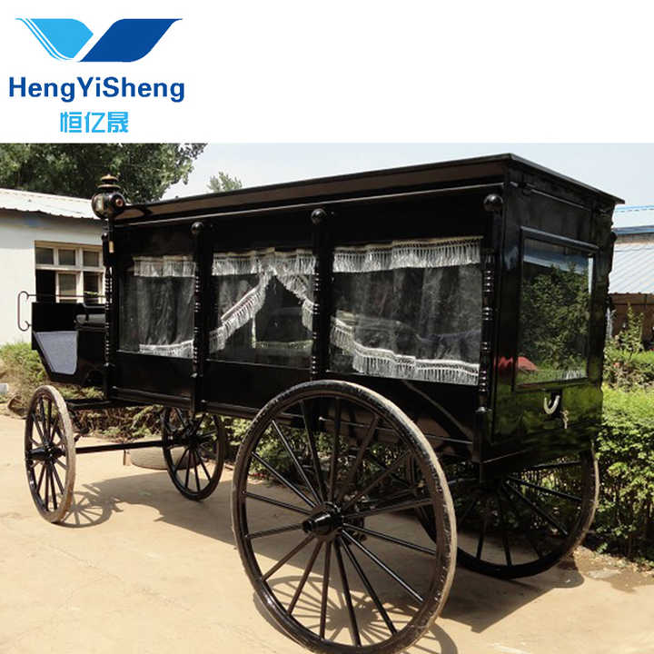 Modern Design Black Horse Drawn Hearse - Royal Funeral Carriage