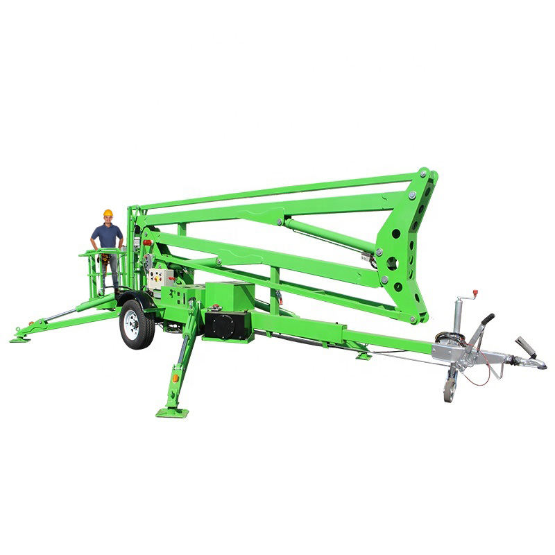 Towable Mobile Boom Lift Articulated Trailer Mounted Aerial Platform ...