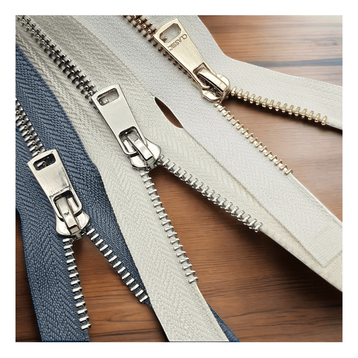 Durable Custom Metal Zipper - Gold Teeth Zinc Alloy