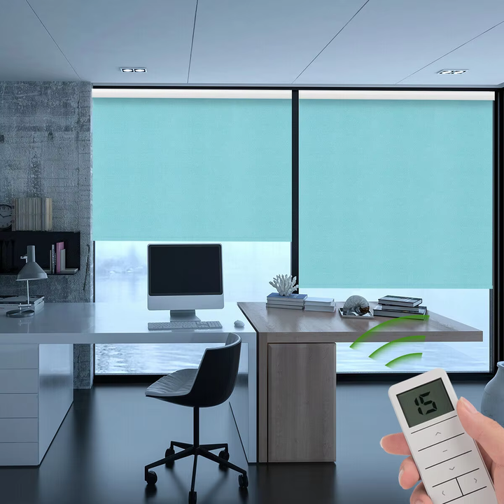 WiFi-Controlled Modern Vertical Pattern Electric Smart Roller Blinds ...