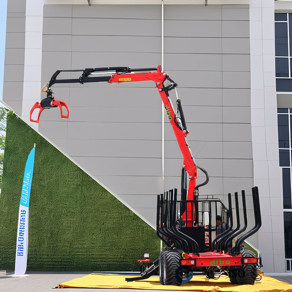 Forest Tractor Towable PTO Hydraulic Timber Trailer , 8 Tons Wood ...