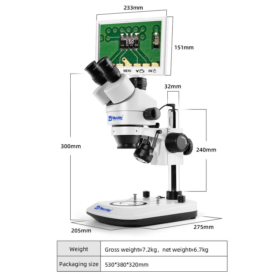 MSD202-B8-9C Stereo Microscope - LED Light Source & 9-Inch Display