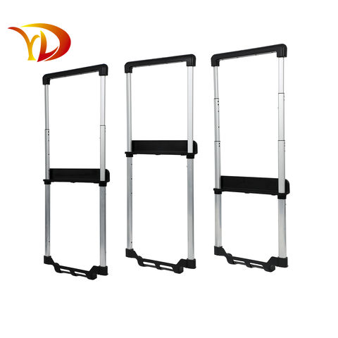 Aluminum quality suitcase telescopic parts trolley handle with wheels ...