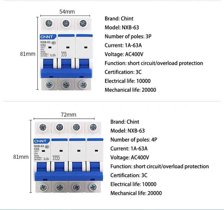 CHINT MCB Miniature Circuit Breakers - Reliable Protection