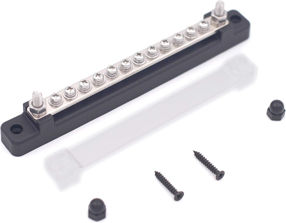 48V DC 6-Way Power Distribution Block Bus Bar Caravan Truck Boat ...