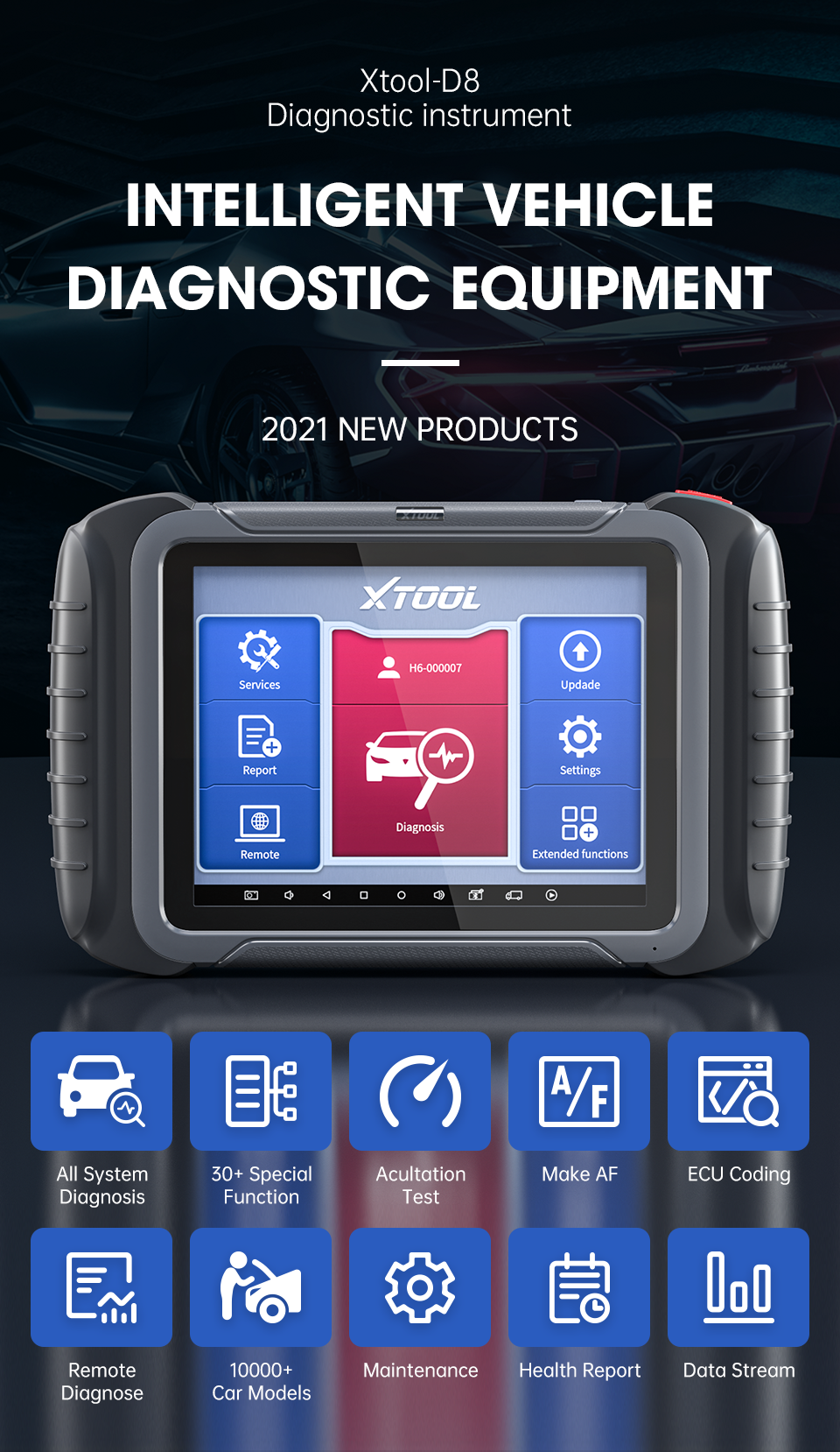Xtool D8 With Xv100 Hd Endoscope Camera Obdii Car Automotive Diagnostic ...