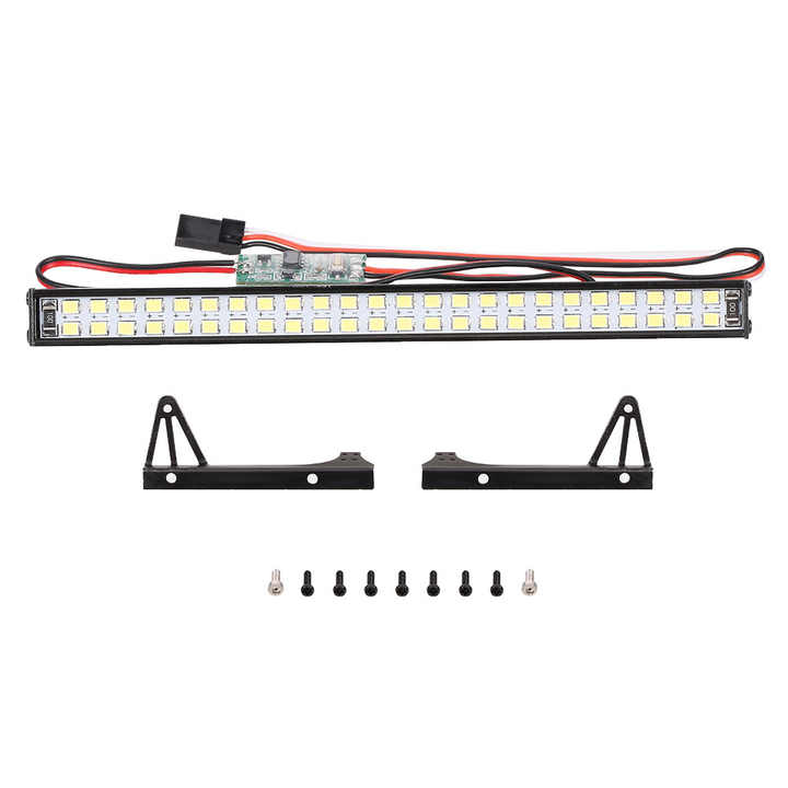 RC Car LED Lights Bar - 147mm Metal Roof Lamp for Axial SCX