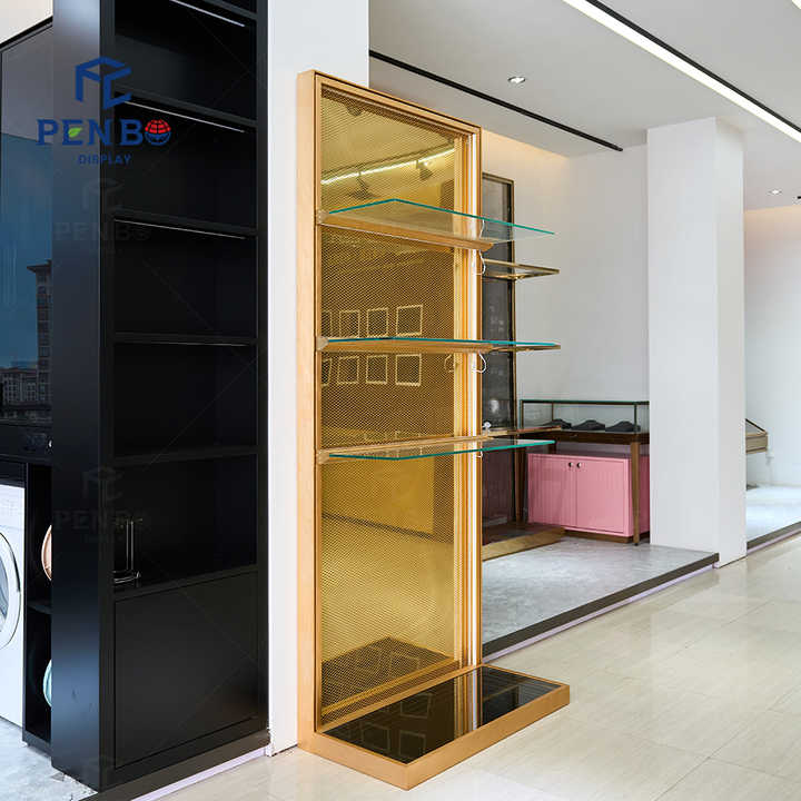 Aluminium Frame Glass Shelves Display Retail Store Display Cabinets Led ...