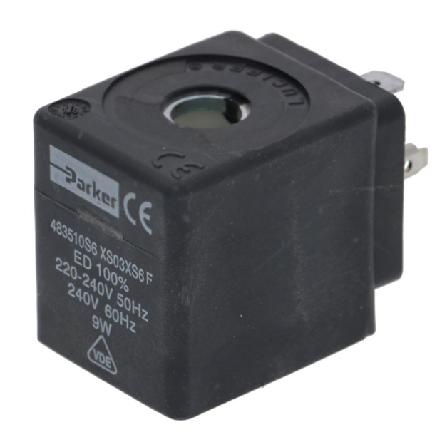 Stock Solenoid Valve Coil Parker Type 483510s6 Xs03xs6 F 220~240v 50hz ...