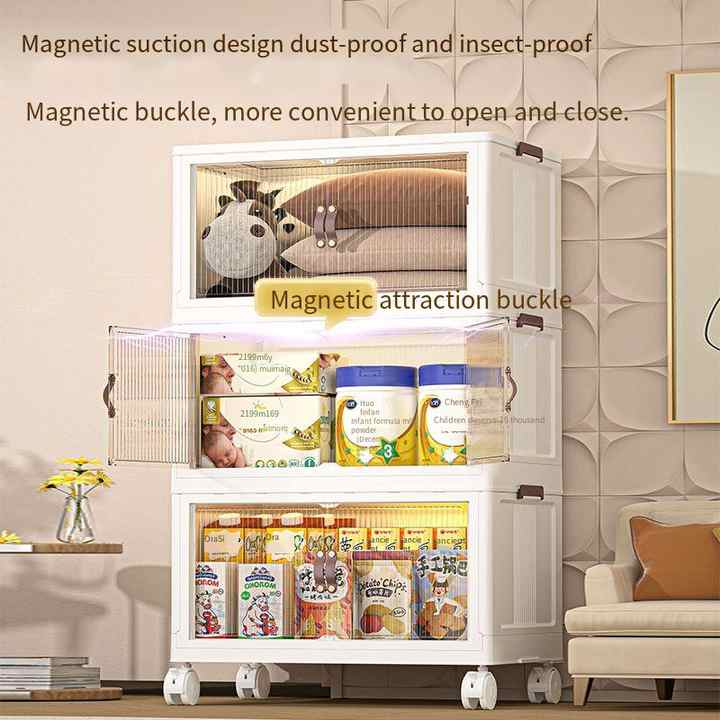 Rmier Multi Functional Folding Storage Cabinet - Perfect for Living Room