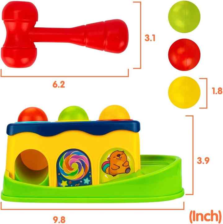 Samtoycn Kids Educational Toy - Knock Color Ball Platform