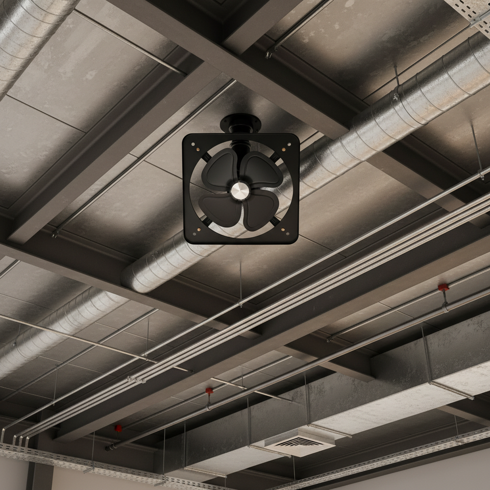 220V Electric Industrial Exhaust Fan Ball Cast Iron 10-Inch Wall ...