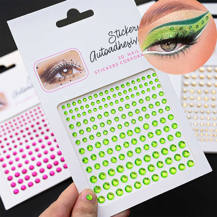 Diamond Eyes Face Jewelry Stickers - Temporary Tattoo Art