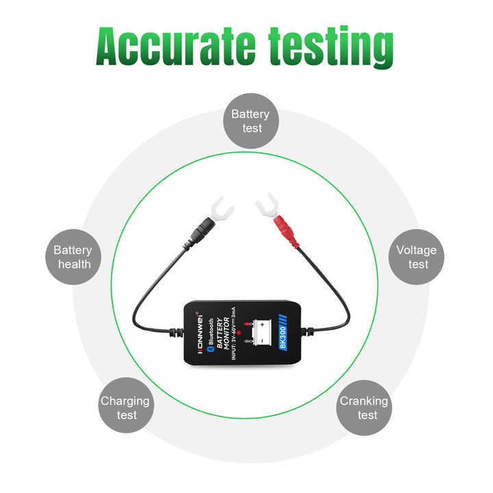 KONNWEI Car Battery Monitor Bluetooth BK300 - Real-Time Data