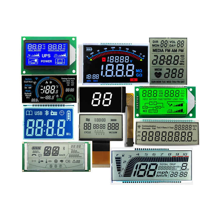 Customized 7 Segment Lcd Display Fstn Monochrome 128x64