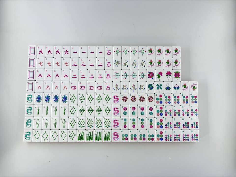 Laser-printed Modern American-style Mahjong Set 160 Pieces Luxurious 4 ...