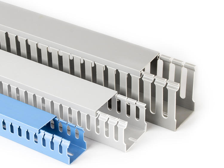 Factory direct supply PVC slotted cable trough gray blue (wiring pipe ...