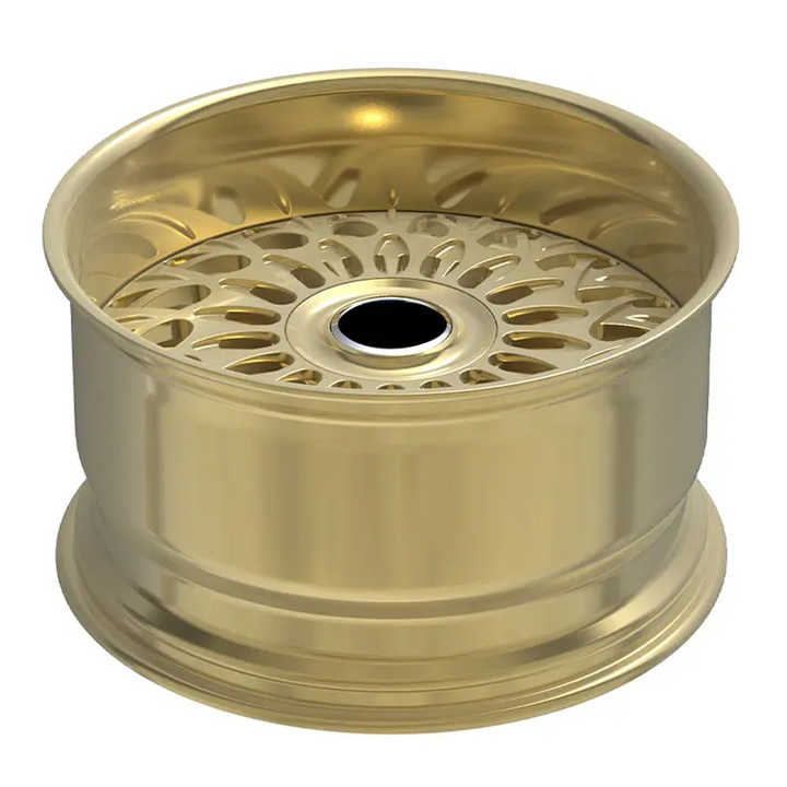 2-piece Forged Wheels 20 21 22 24 Inch Gold Coating Face Chrome Lip ...