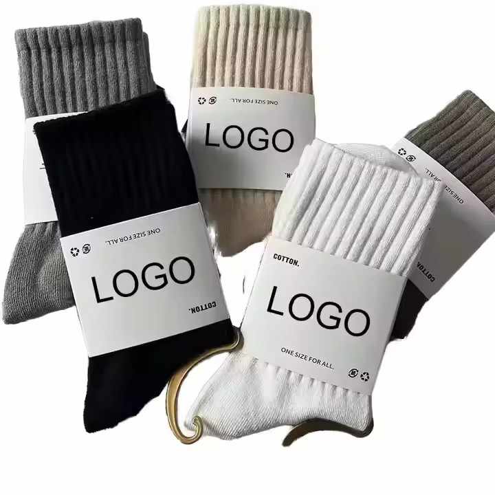 Custom logo Design Socks Men Crew Athletic Anti-slip Grip Football ...