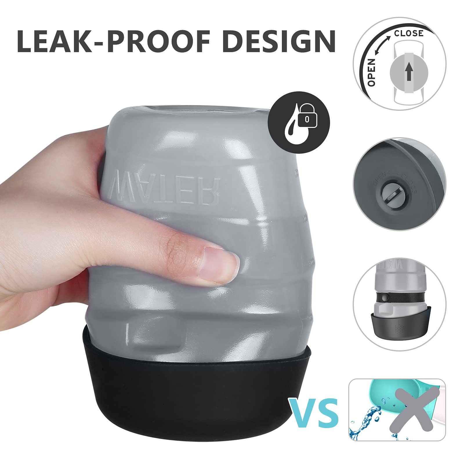 Pet Bottle - Pet Water Bottle - 3 in 1 Portable Design