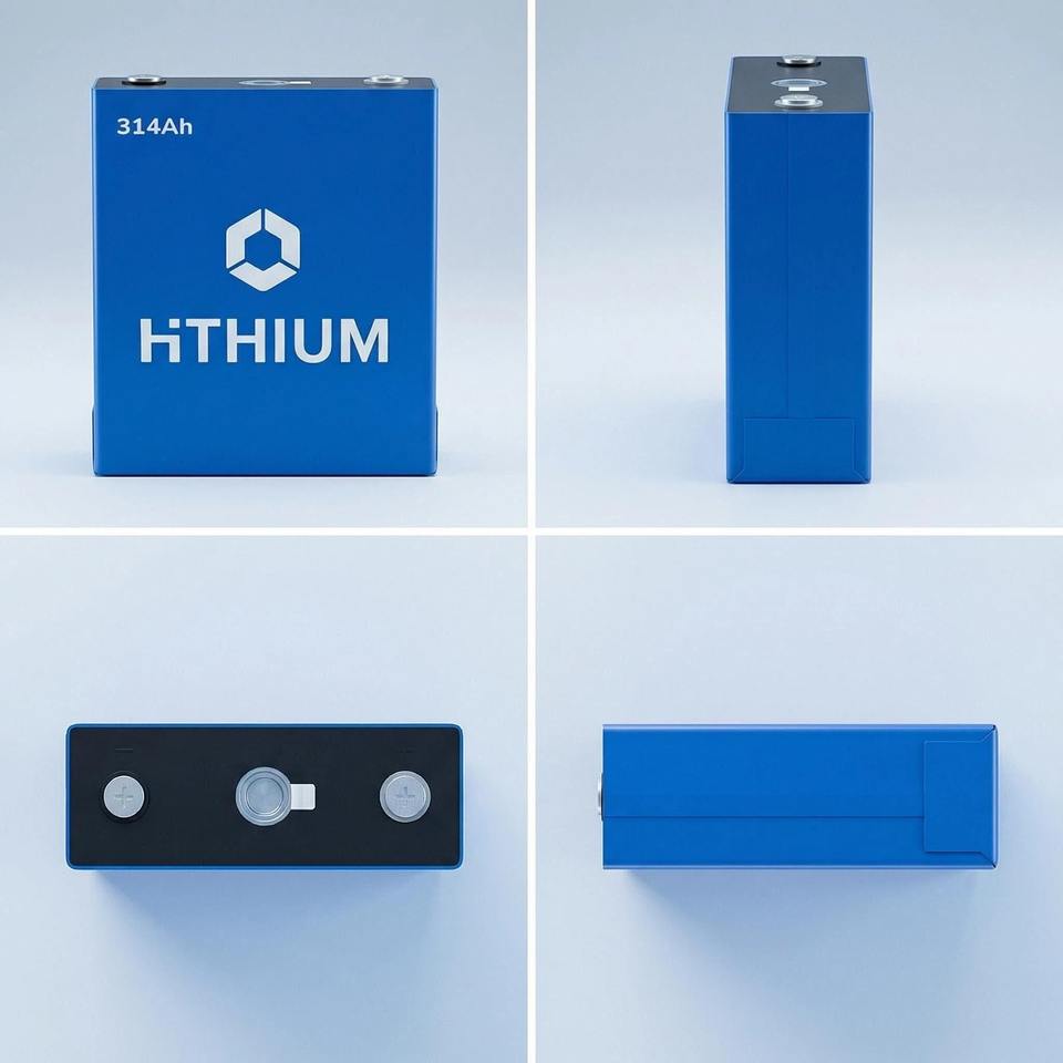Hithium 3.2V 314AH LiFePO4 Prismatic Liquid Battery ST314 with 11000 ...