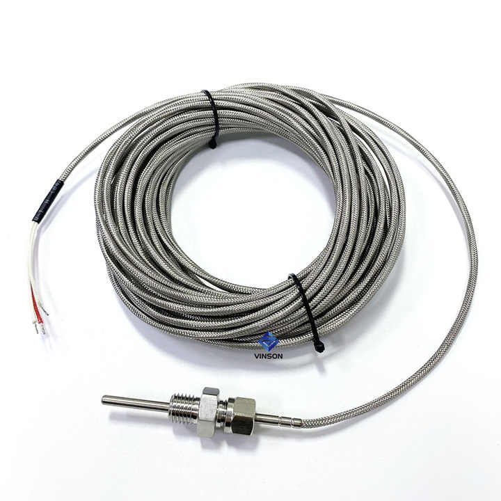 Armoured 6x50 Mm RTD PT100 Sensor with 3M PTFE Wire