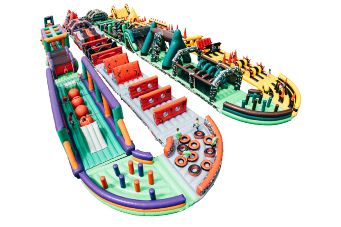 Custom Made 150M Long Inflatable Obstacles Course Adult Race Inflatable ...