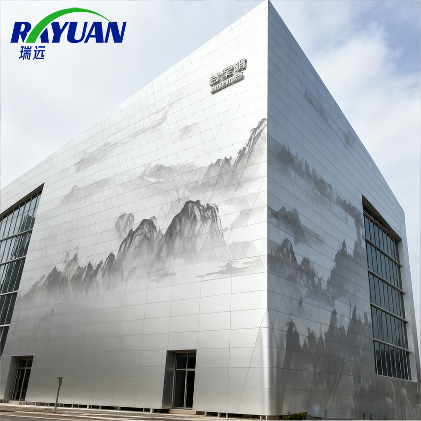 Wind-Load Optimized Aluminum Solid Panel Curtain Wall-Modern Exterior ...