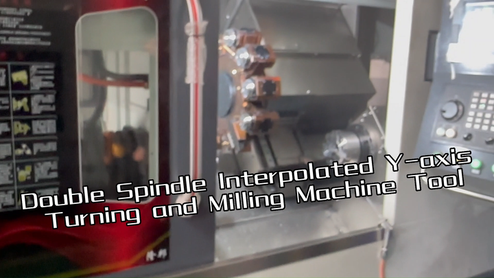 Double Spindle Interpolated Y-Axis Turning and Milling Machine