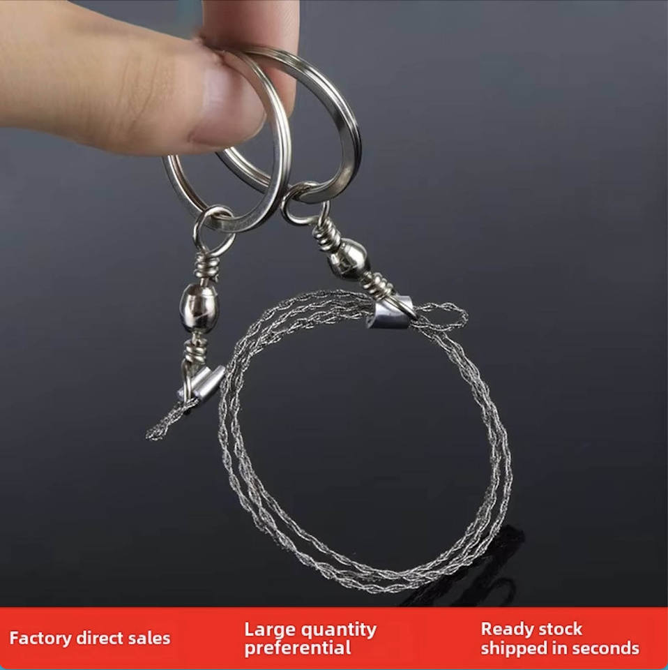 4-Strand Steel Stainless Steel Wire Saw Metal Cable Saw Survival Saw ...