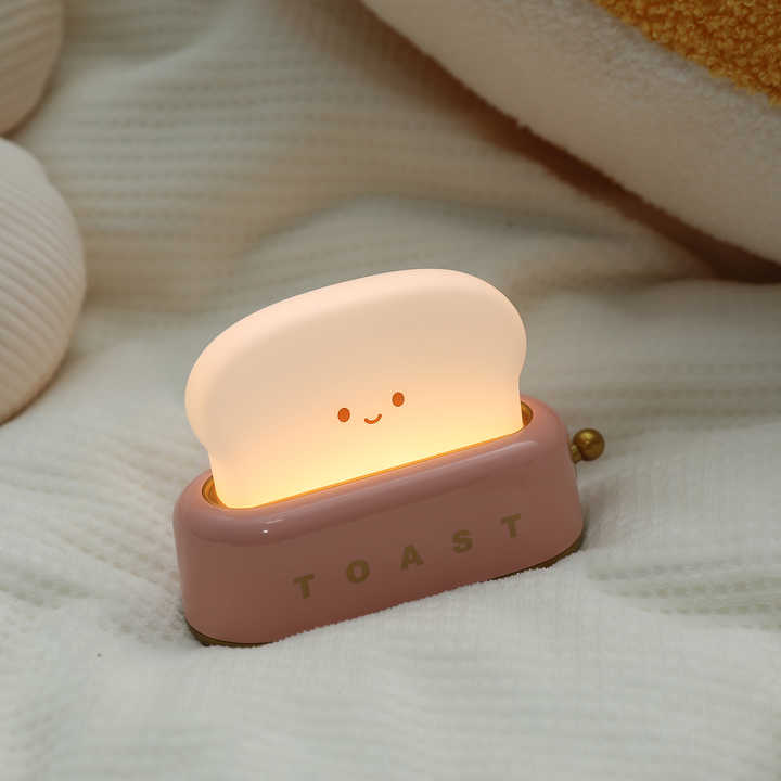 LED Night Light Toaster Lamp - Modern Design & Adjustable Brightness