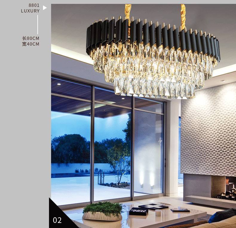 Fashion Hotel Hall Dining Room Light Fixture Luxury Crystal Decoration ...