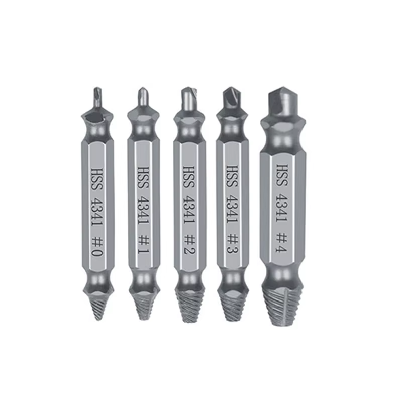 HSS Bright Metric DIY Grade 5PCS Screw Extractor Set Hex Shank Plastic ...