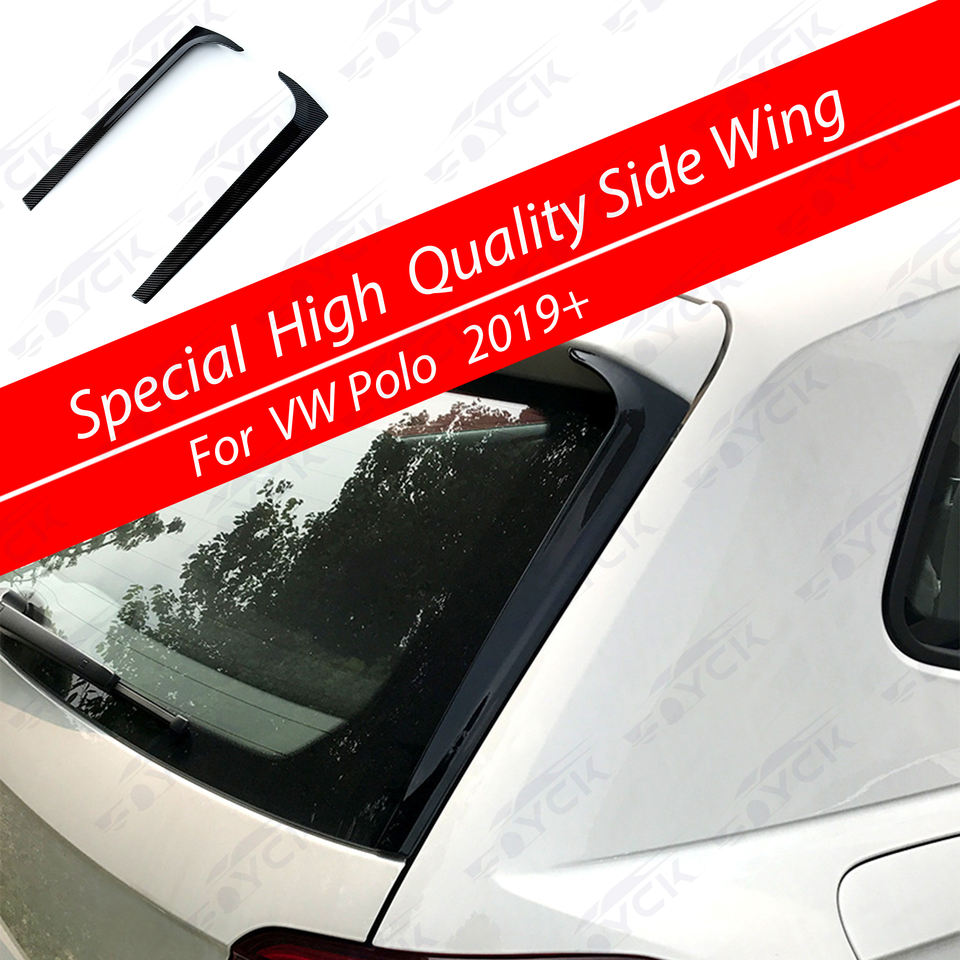 For Polo Car Rear Side Spoiler Wing Car Accessories for VW Polo 2019 ...