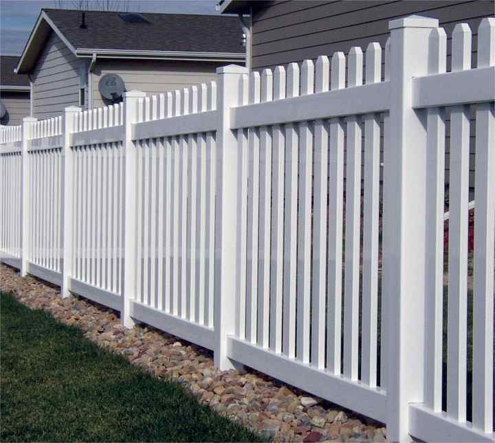 White PVC Vinyl Picket Fence Panel - 3ft Garden & Yard OEM