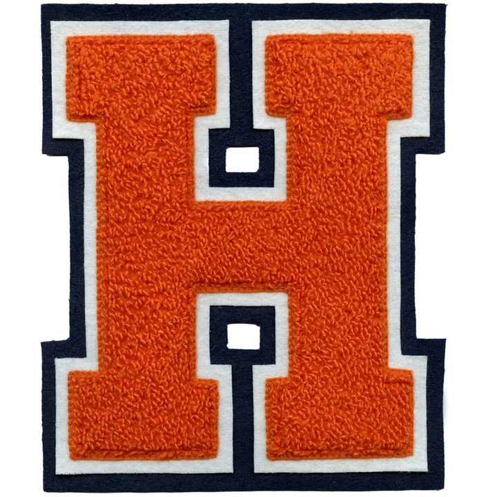 Iron on Letter H Jacket Patch Chenille Houston Baseball Patch ...