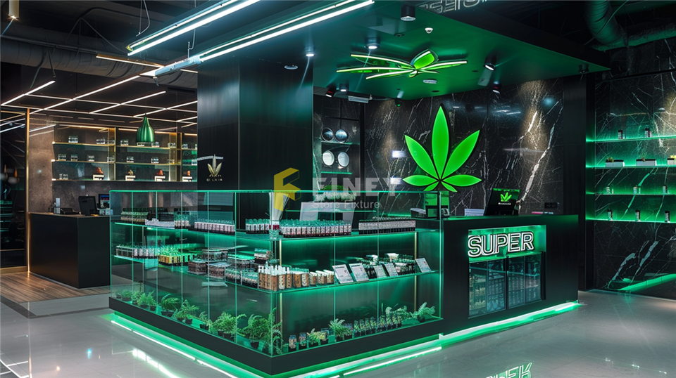 Modern Cigarette Shop Interior Decoration Design CanabS Shop Showcase ...
