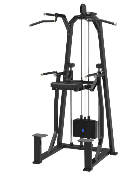 Single and Double Bar Trainer with Dip/Chin Assist Plate Loaded ...