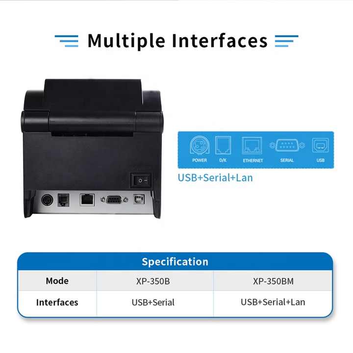 Xprinter Classic Model 3inch Thermal Label Printer XP-350B&XP-358BM ...